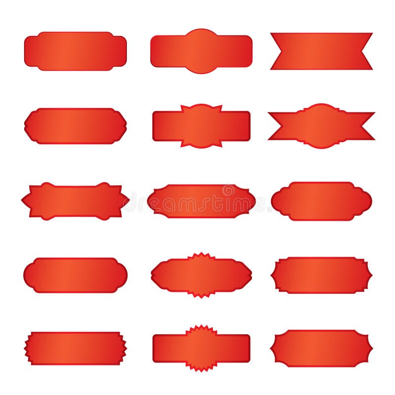 Set of red borders stock illustration. Illustration of invitation ...