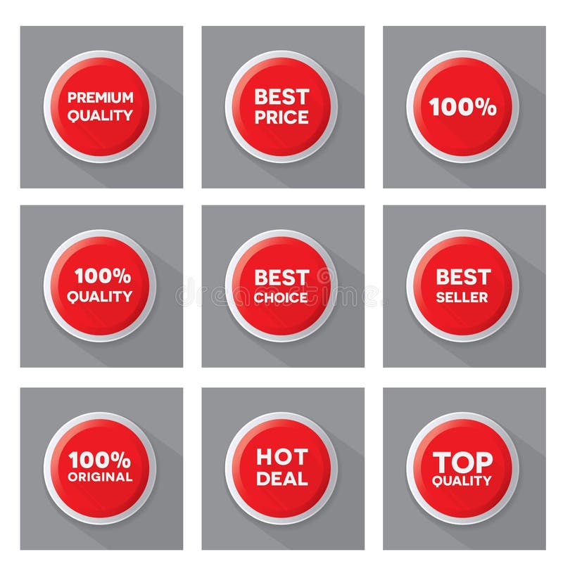 Set of red buttons stock illustration. Illustration of back - 56763117