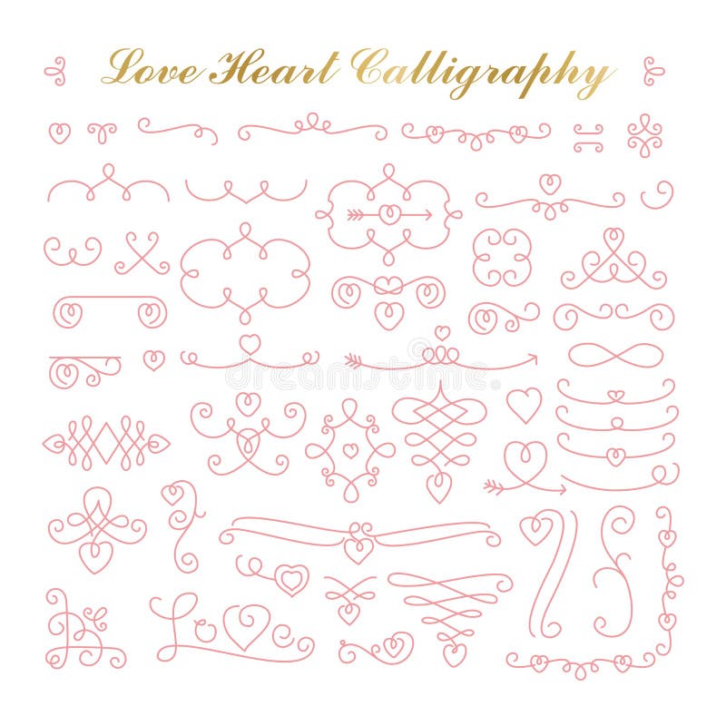 Calligraphic Design Elements and Page Decoration Stock Vector ...