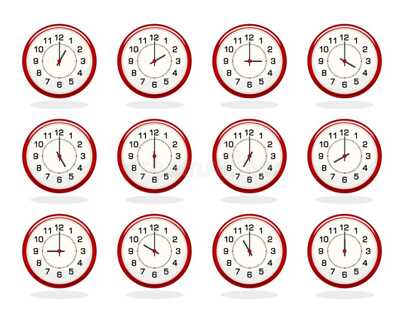 Business Hours Line Icons Collection. Schedule, Availability, Operation ...