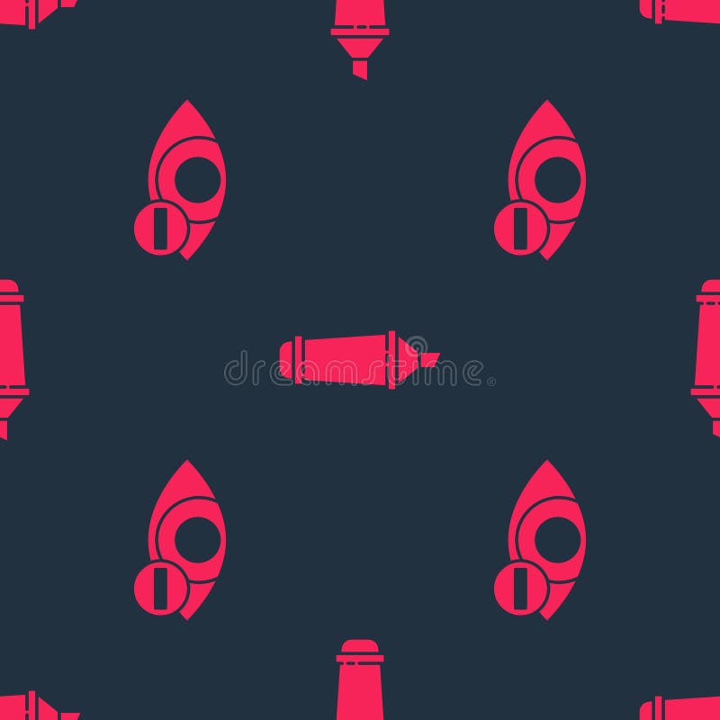 Set Red Eye Effect and Marker Pen on Seamless Pattern. Vector Stock ...