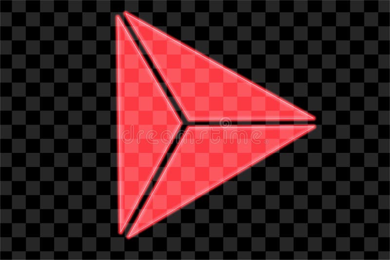 Set of Red Glow Shape with Neon Effect Isolated Vector Stock ...