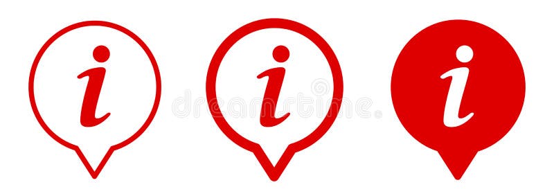 Set Red Information Icons. Info Button â€“ Vector Stock Vector ...