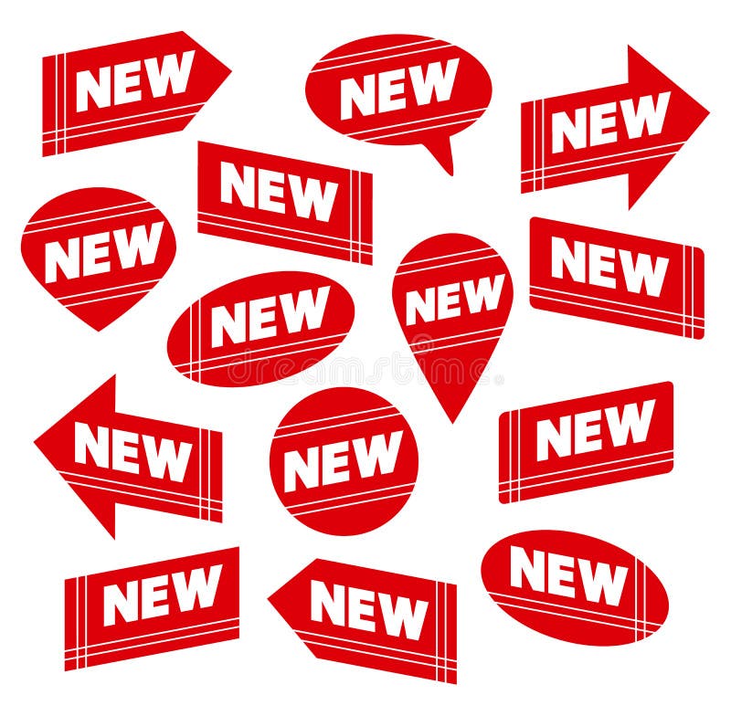 New Sticker. Sale Price Tag Product Badges. Vector Illustration Stock ...