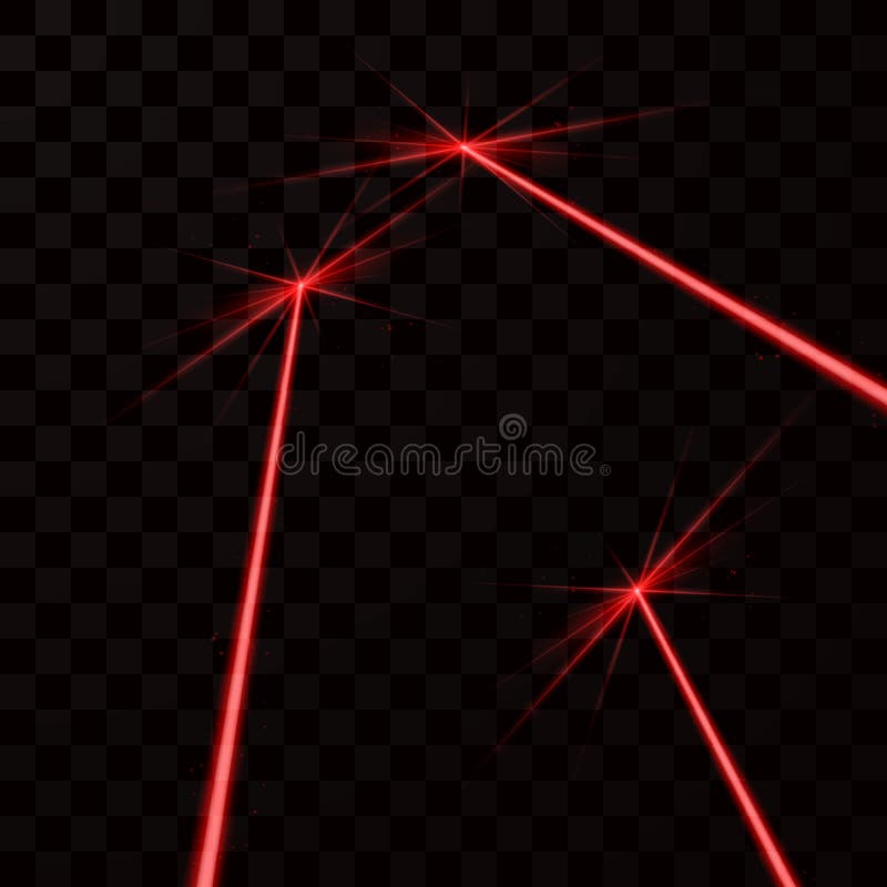 Set of Red Laser Beams. Red Light Ray Stock Vector - Illustration of ...