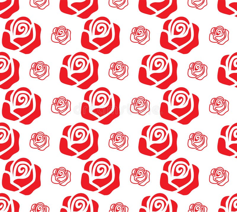 Set of red roses stock illustration. Illustration of nature - 134702905
