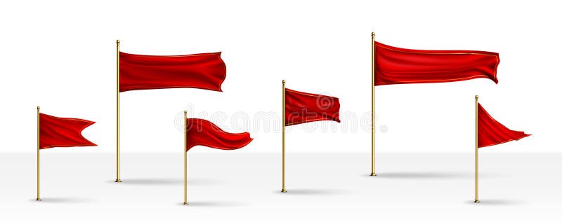 Silk Flags on Poles on Transparent Background Stock Vector ...