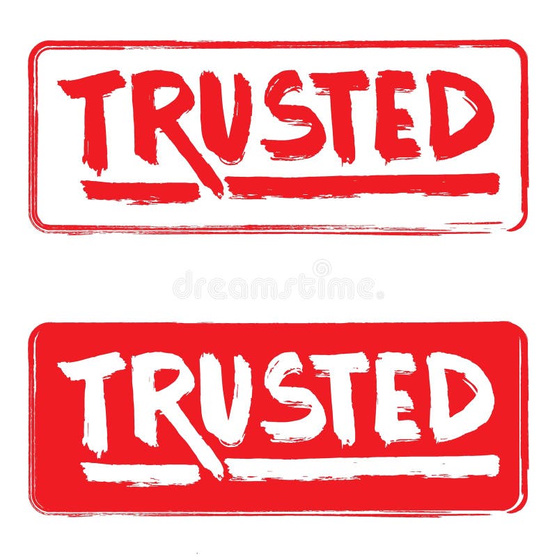 Set of Red Stamps with the Words TRUSTED Stock Vector - Illustration of ...