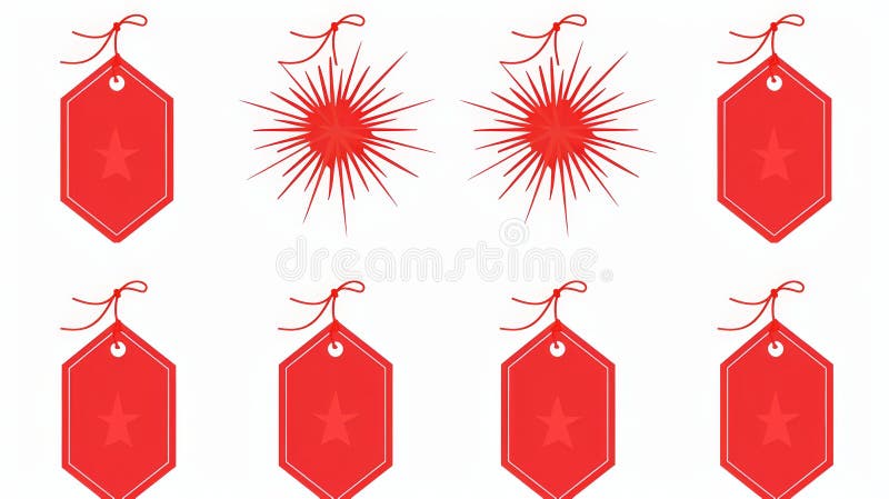 A Set of Red Trade Labels. Labels without Stickers Stock Illustration ...