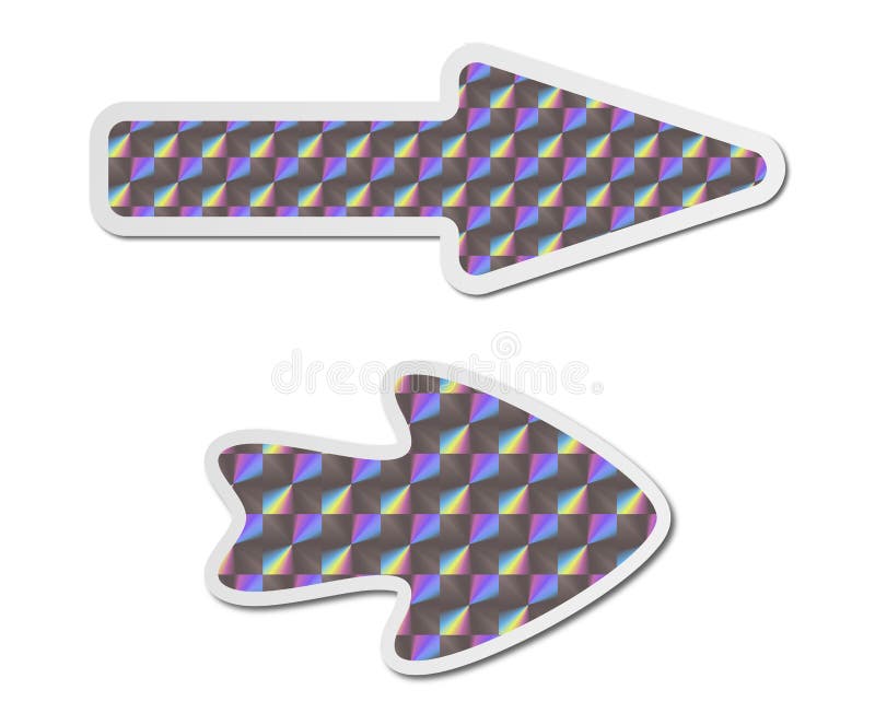 Set of reflective arrows stock illustration. Illustration of attention ...