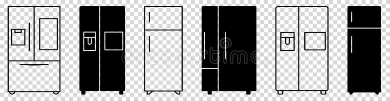 Set of refrigerator icon stock vector. Illustration of electrical ...
