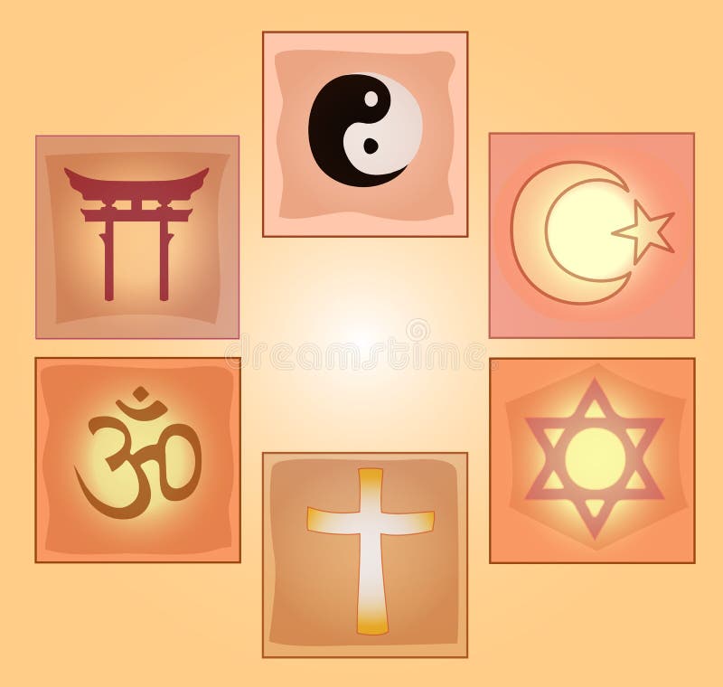 Set religious symbols stock vector. Illustration of worship - 38317777