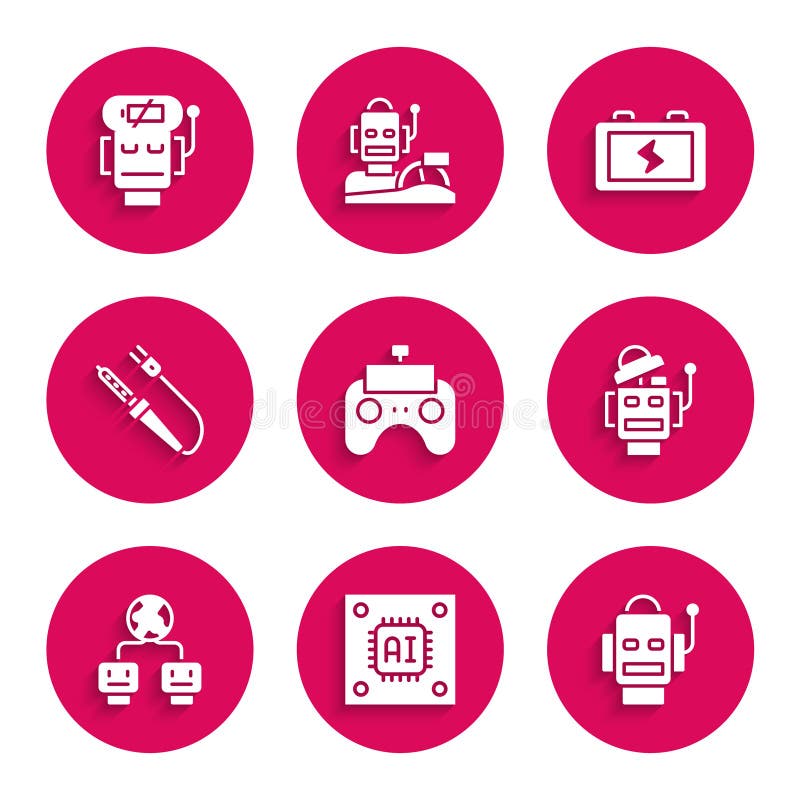 Set Remote Control, Processor with Microcircuits CPU, Robot, Artificial Intelligence, Soldering ...
