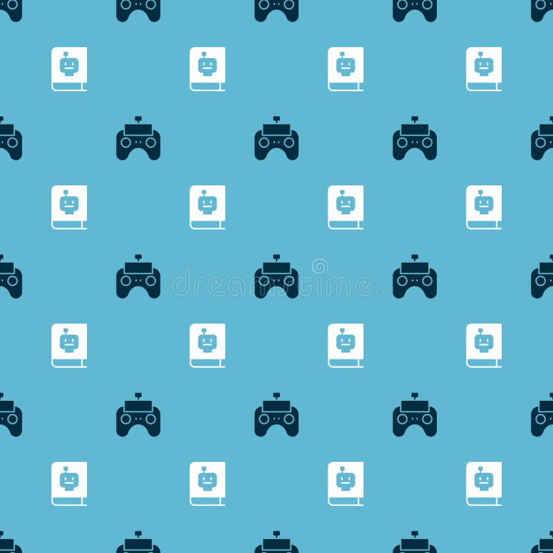 Set Remote Control and User Manual on Seamless Pattern. Vector Stock ...