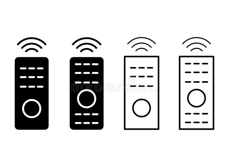 Set of Remote Tv Device Icon, Media Television Sign, Web Digital Vector ...