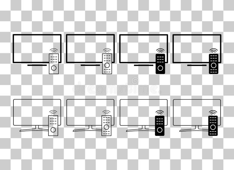 Set of Remote Tv Device Icon, Media Television Sign, Web Digital Vector ...