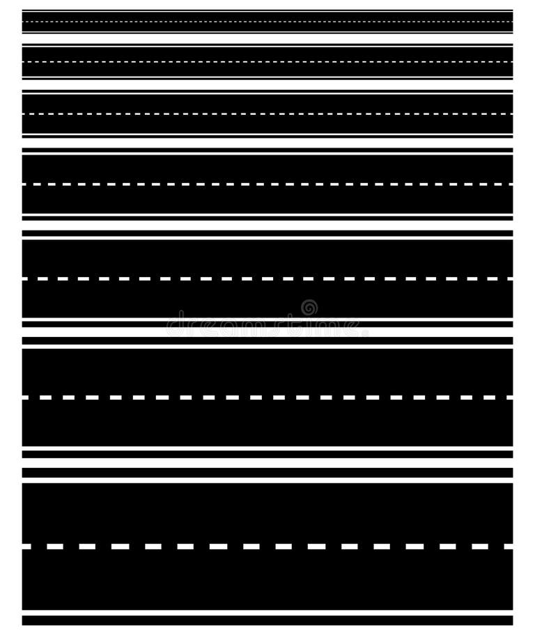 Dashed Road Lines Stock Illustrations – 275 Dashed Road Lines Stock ...