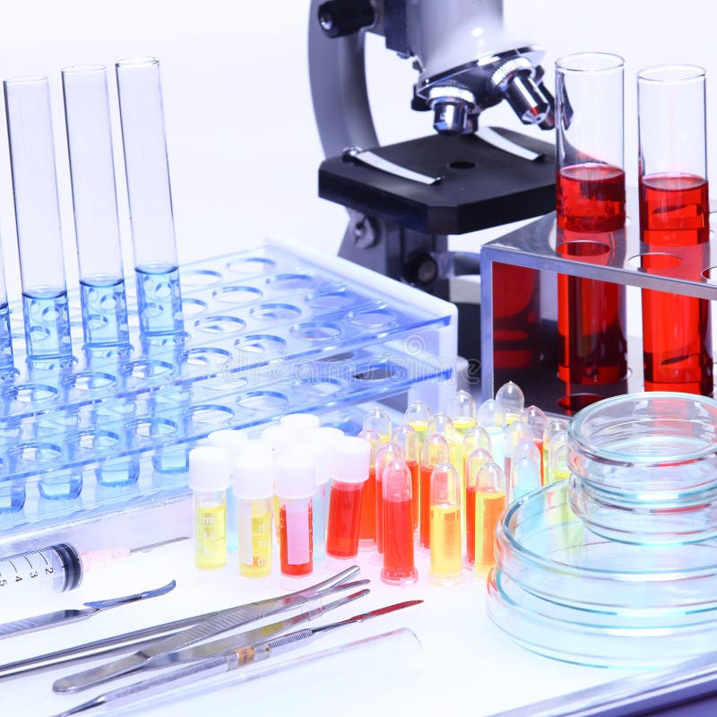 Set of Research and Development Kit, Medial Tools and Scientist Stock ...