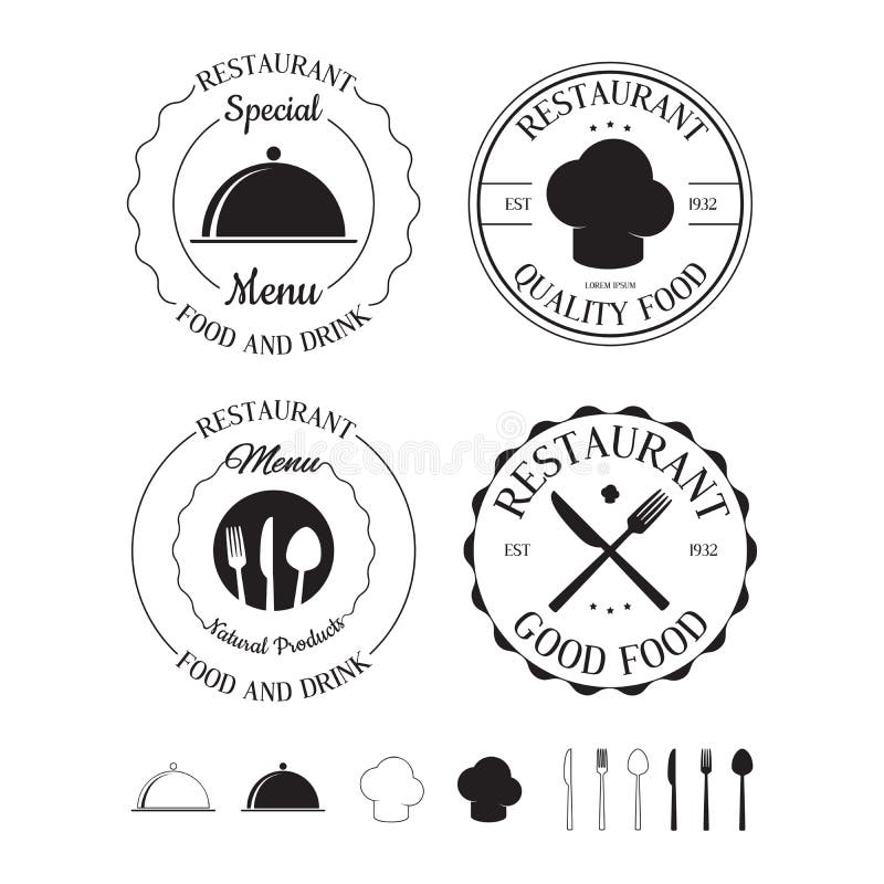 Set of Restaurant Logos, Labels, Badges and Design Elements Stock ...