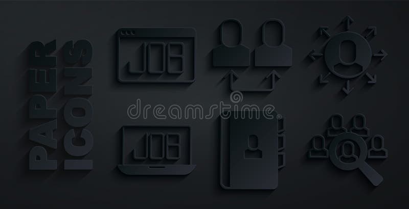 Set Resume, Multitasking Manager Working, Search Job, Magnifying Glass ...