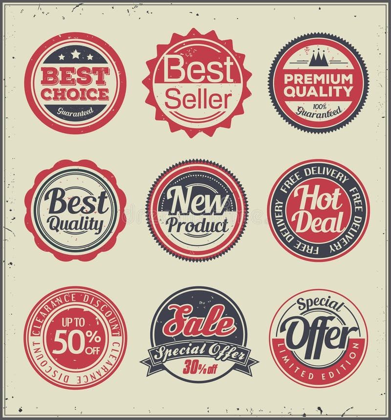 Retro Badges and Label Logo Graphics Collection Stock Vector ...