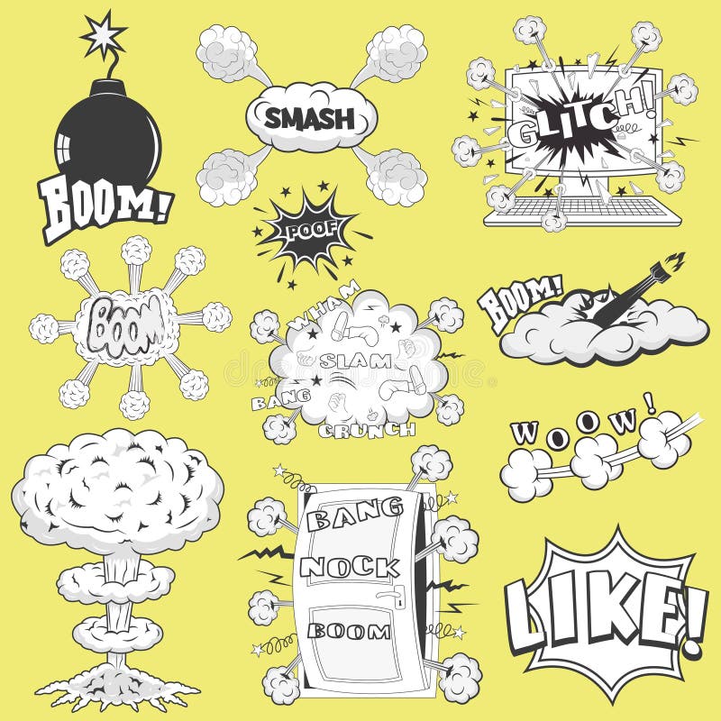 Comic Book Design Elements Stock Illustrations – 5,437 Comic Book ...