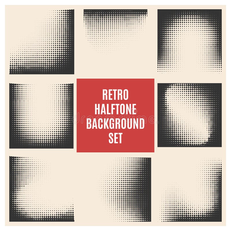 Retro Halftone Dot Pattern Background - Vector Graphic from Circles ...