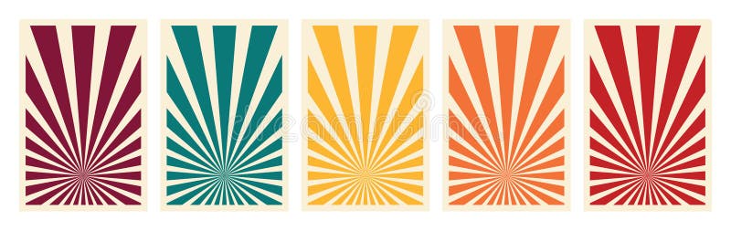 Set of Retro Inspired Vertical Posters Background Templates. Abstract ...