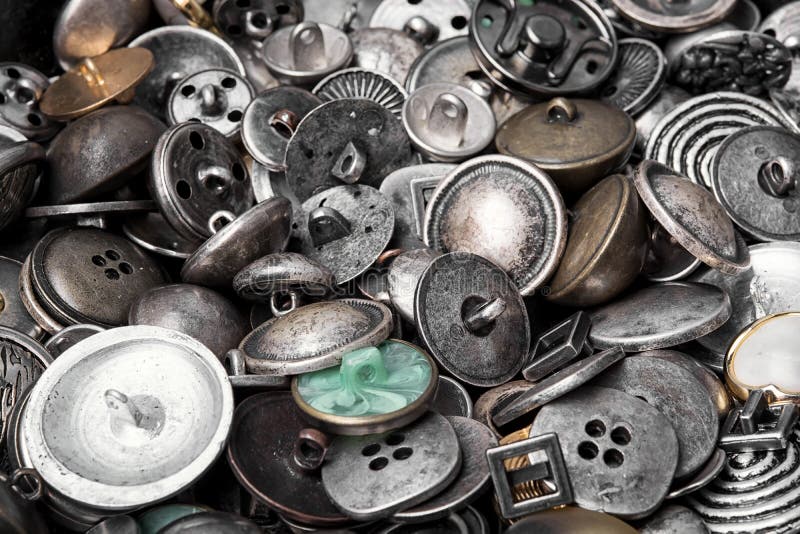 Set of retro iron buttons stock photo. Image of close - 96993034