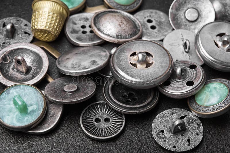 Set of retro iron buttons stock photo. Image of close - 96993034