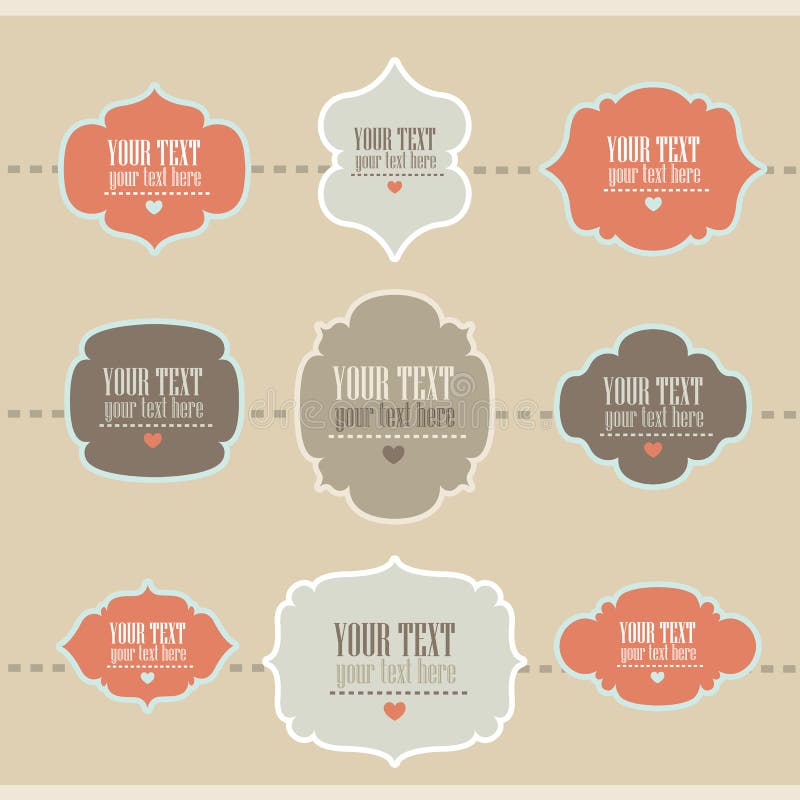Set of retro style labels stock illustration. Illustration of ...