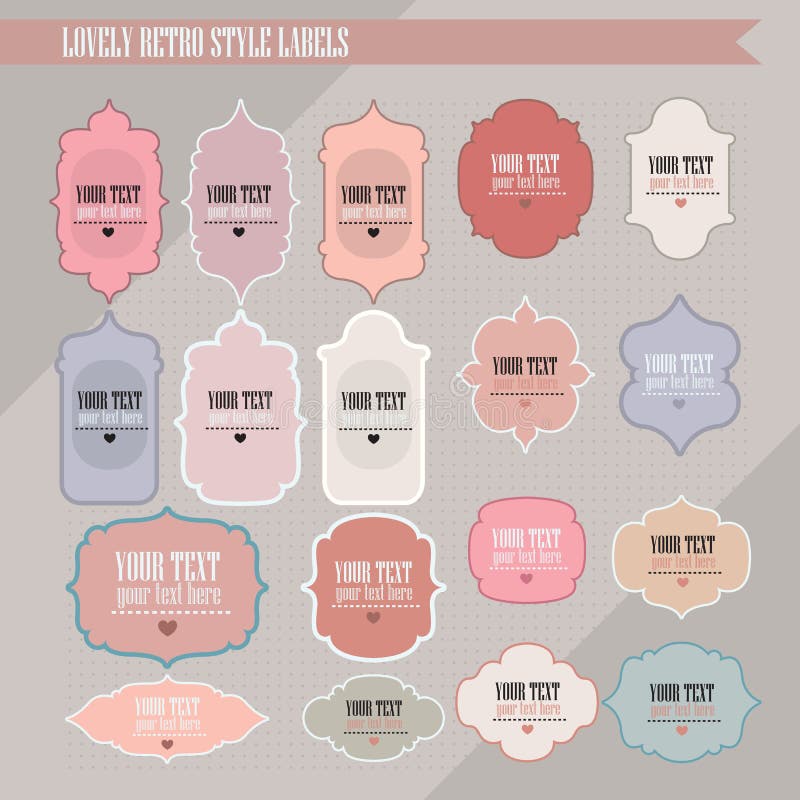 Set of retro style labels stock illustration. Illustration of fashioned ...