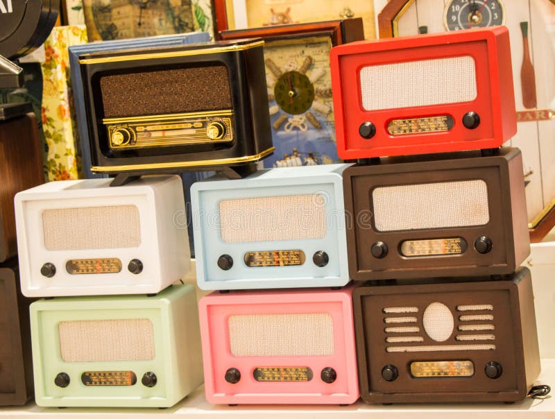 Set of Retro Styled Old Radios Stock Photo - Image of sound, style ...