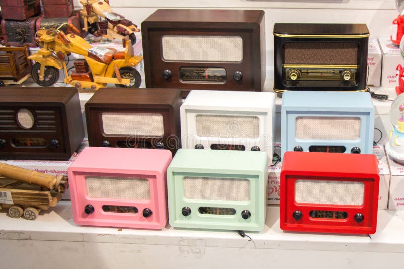 Set of Retro Styled Old Radios Editorial Photography - Image of retro ...