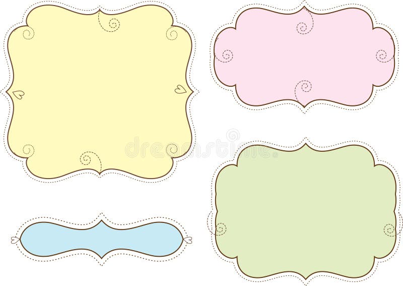 Set of Retro Vignette Frames Stock Vector - Illustration of border ...