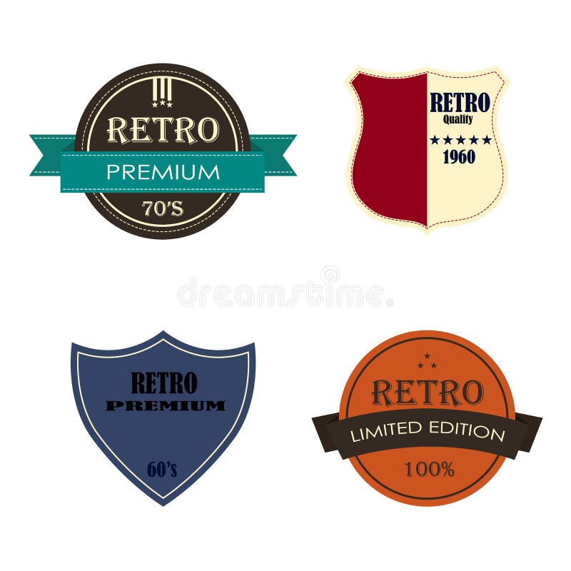 Set of Retro Vintage Badges and Labels Stock Illustration ...