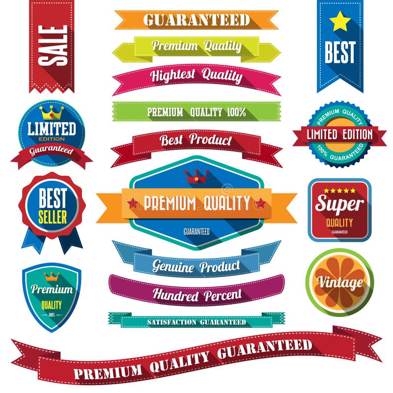 Set of Retro Vintage Badges and Labels Stock Vector - Illustration of ...