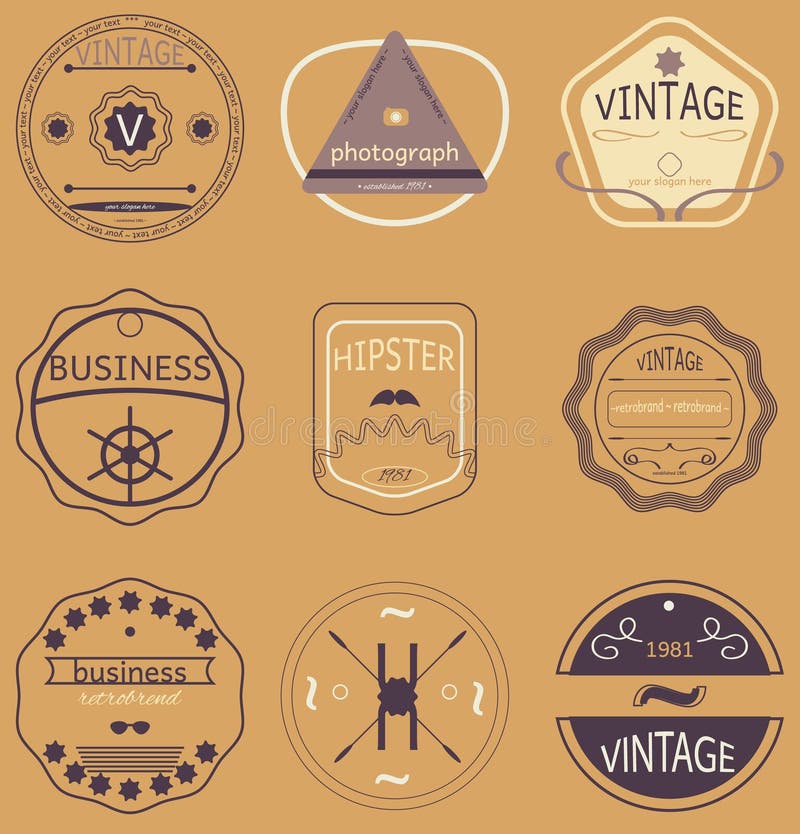 Set of Retro Vintage Badges, Ribbons and Labels Hipster Stock Vector ...