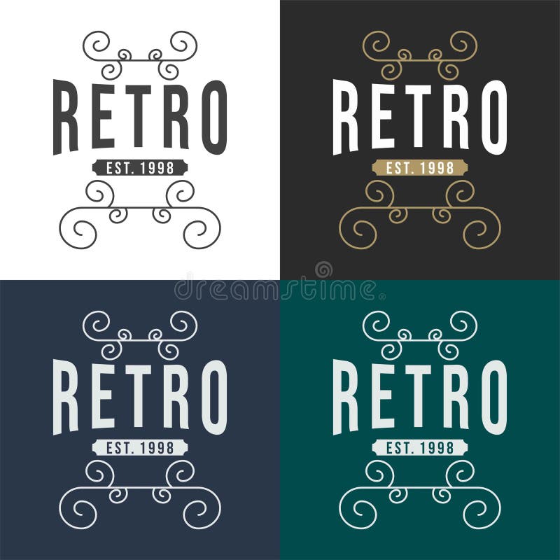 Set of Retro Vintage Design Stock Vector - Illustration of arrow ...
