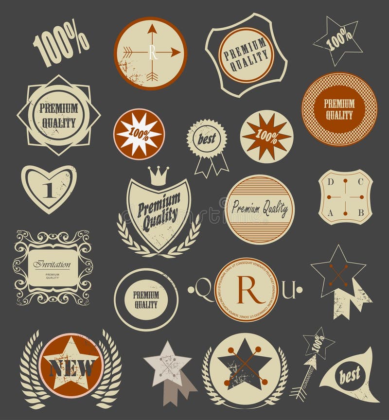 Set of Retro Vintage Labels. Vector Illustration Stock Illustration ...