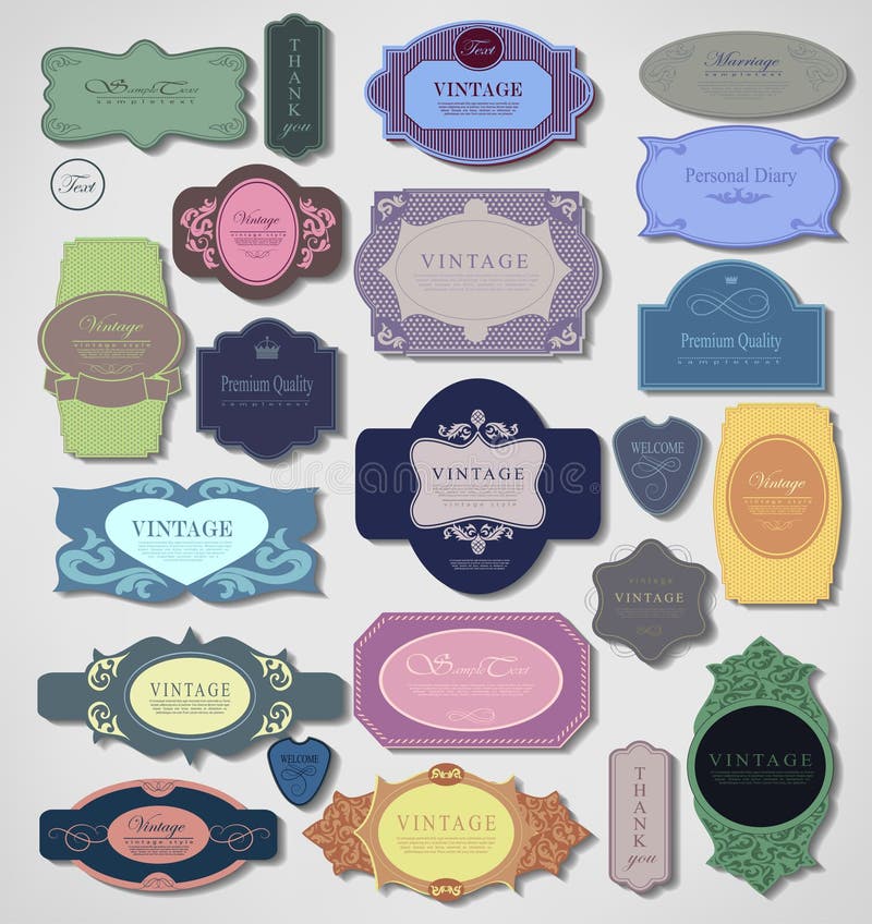 Set of Retro Vintage Labels. Vector Illustration Stock Vector ...