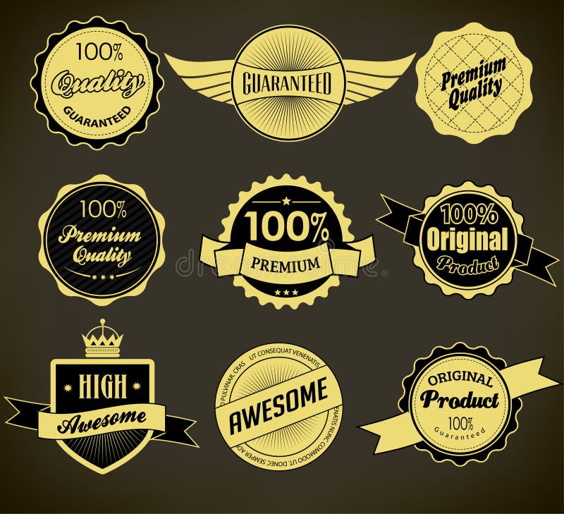 Set of Retro Vintage Labels. Vector Illustration Stock Vector ...