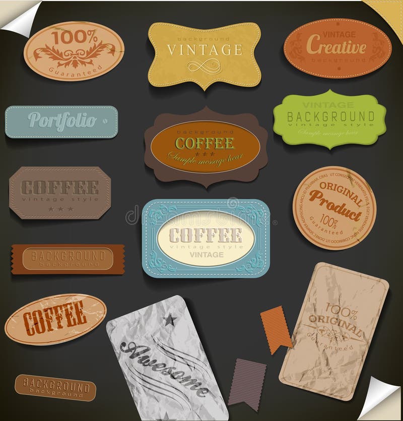Set of Retro Vintage Labels. Vector Illustration Stock Vector ...