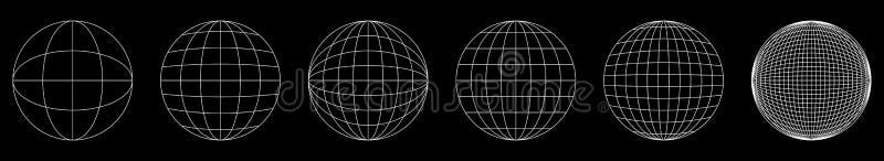 Set of Retrofuturistic Planet Shapes Stock Vector - Illustration of ...