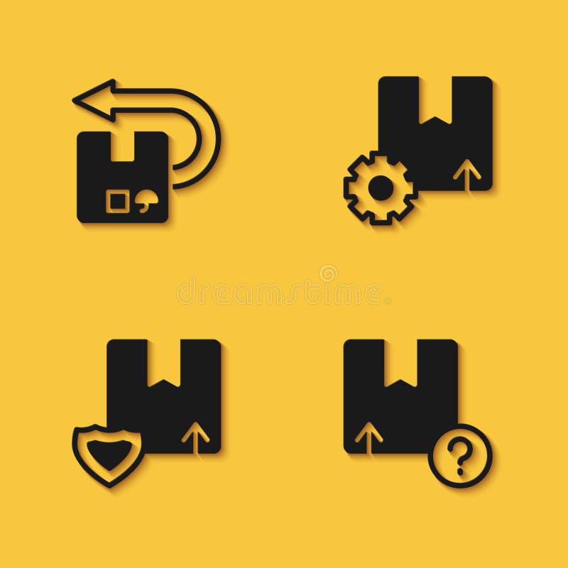 Set Return Cardboard Box, Carton, Delivery Security with Shield and ...