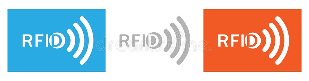Set of Rfid White Letters with the Image of the Waves of Communication ...