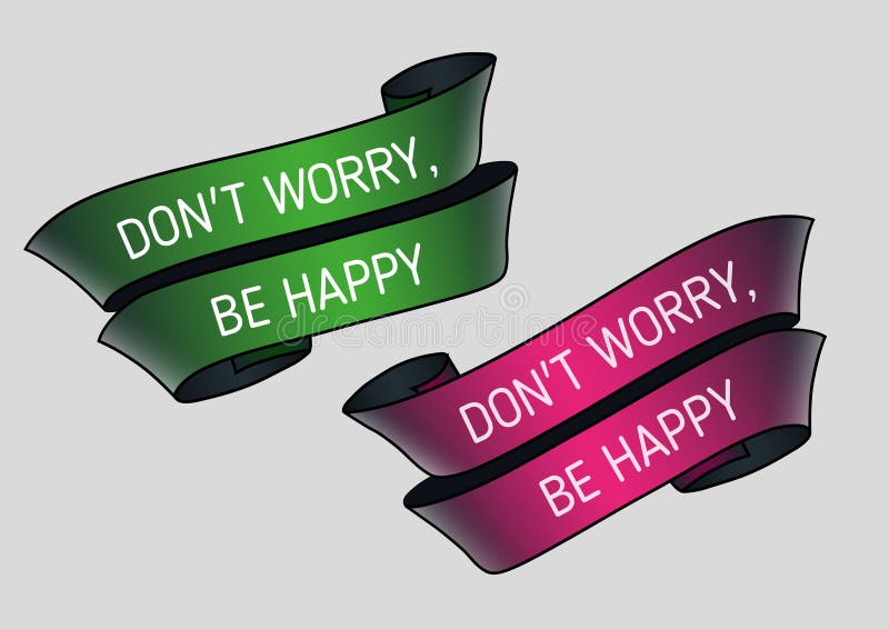 Stylish Vector Set of Ribbons with Text in Two Colors Stock Vector ...