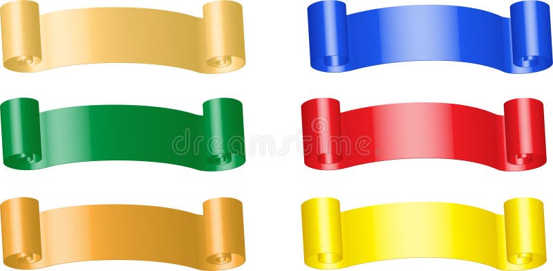 Set of ribbons stock vector. Illustration of painting - 13159452