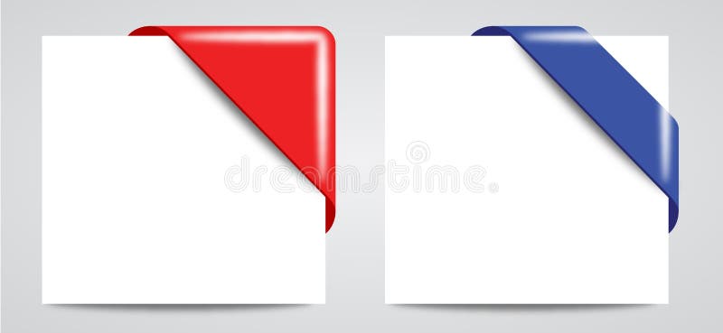 Corners and Ribbons. Vector Stock Vector - Illustration of bent, ribbon ...