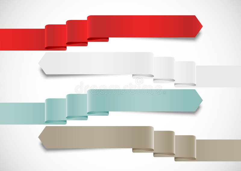 Set of ribbons stock vector. Illustration of layout, data - 34225300